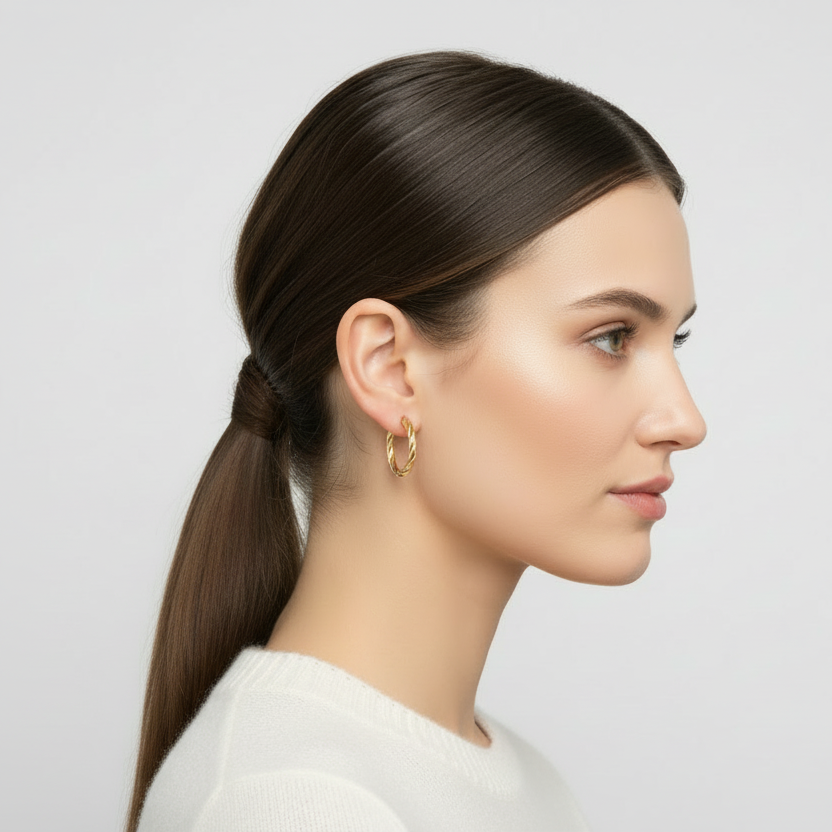 10K Yellow Gold Twisted Hoop Earrings – iPawniShop